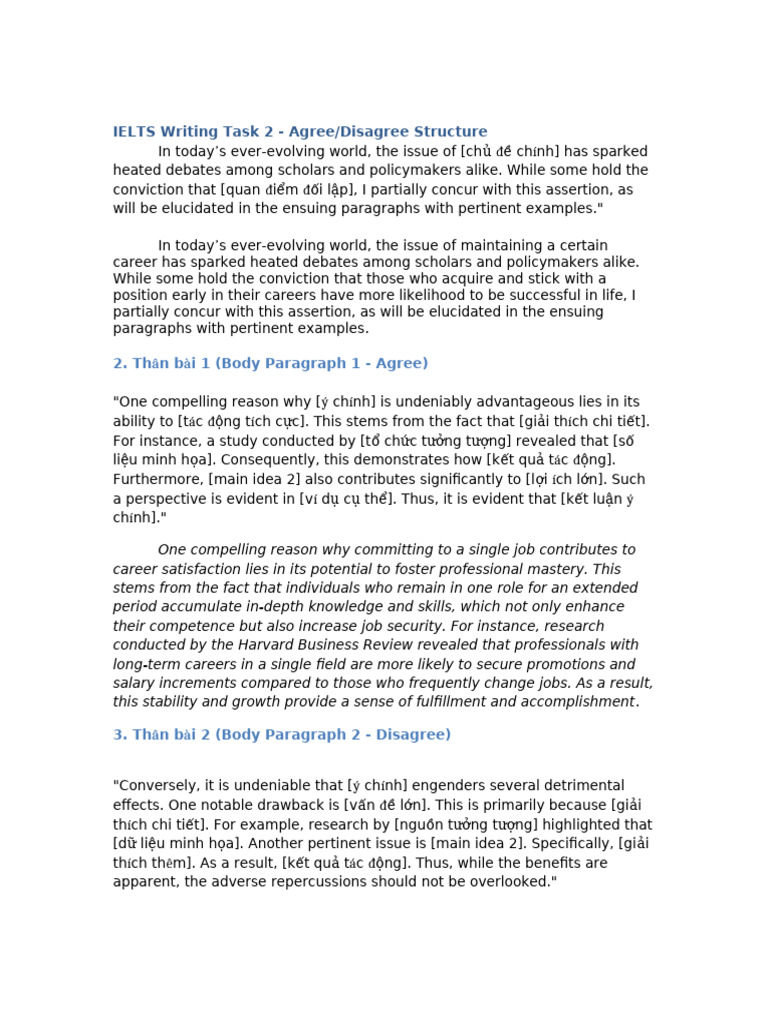 IELTS Writing Task 2: Agree/Disagree Guide | PDF | Social Psychology