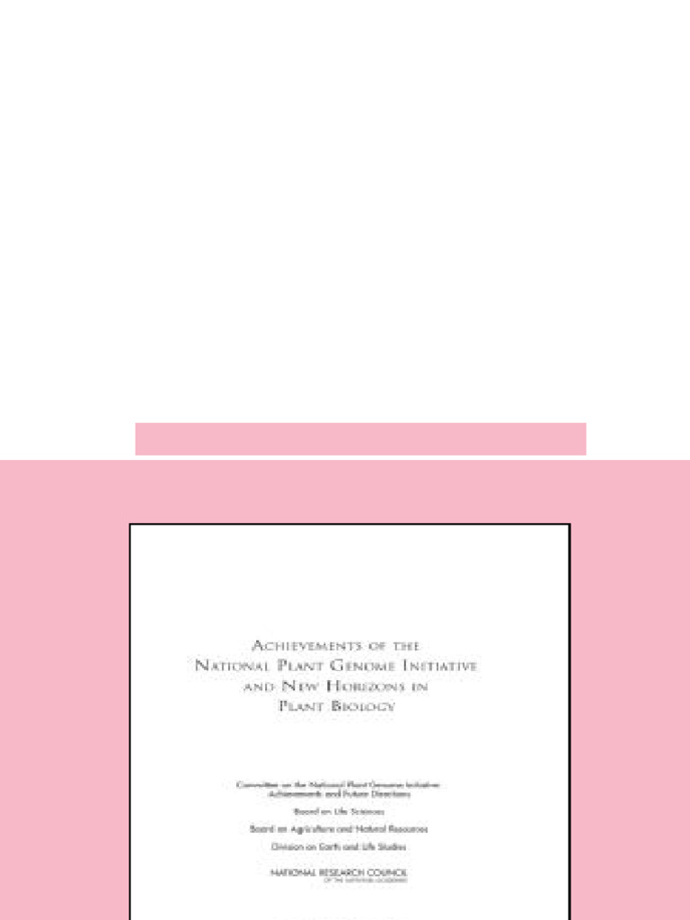 (Ebook) Achievements of the National Plant Genome Initiative and New ...