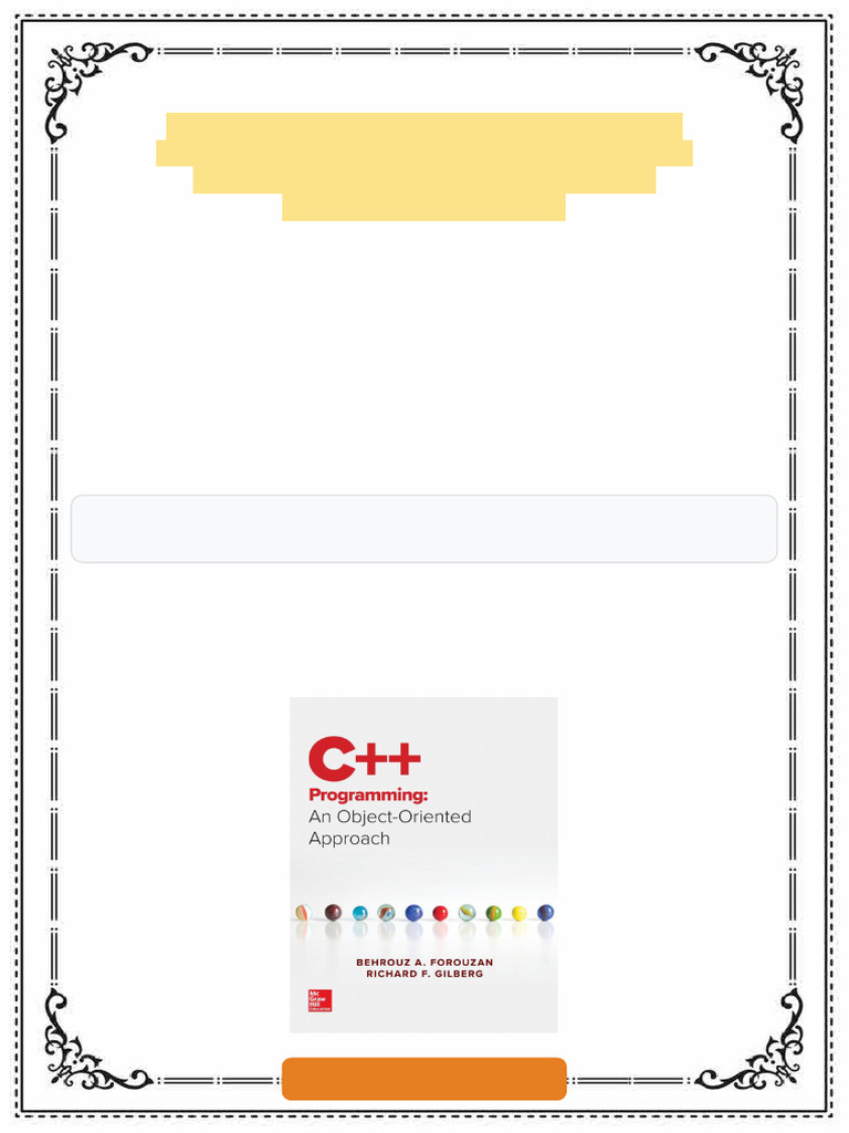 C Programming An Object Oriented Approach 1st Edition by Behrouz Forouzan, Richard Gilberg ...