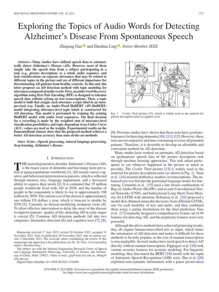 Exploring The Topics of Audio Words For Detecting Alzheimers Disease ...