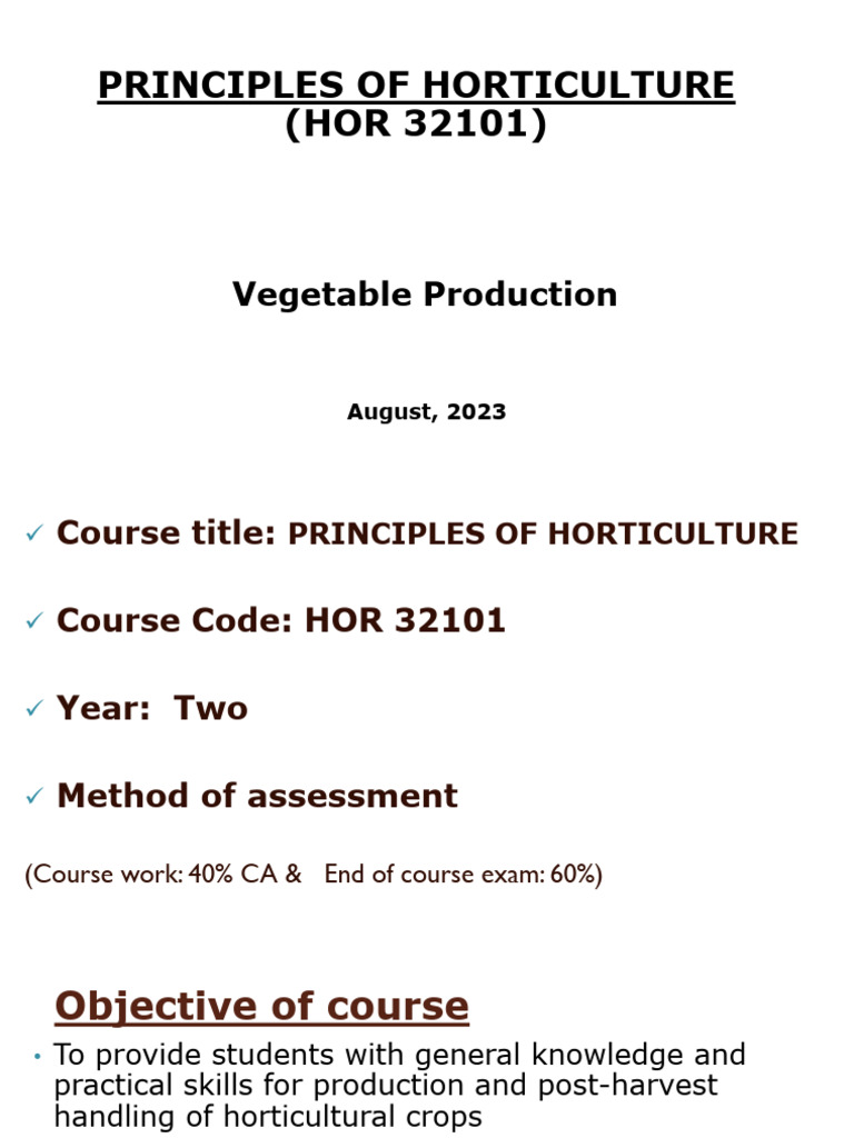 Vegetable Production Principles Guide | PDF | Vegetables | Horticulture