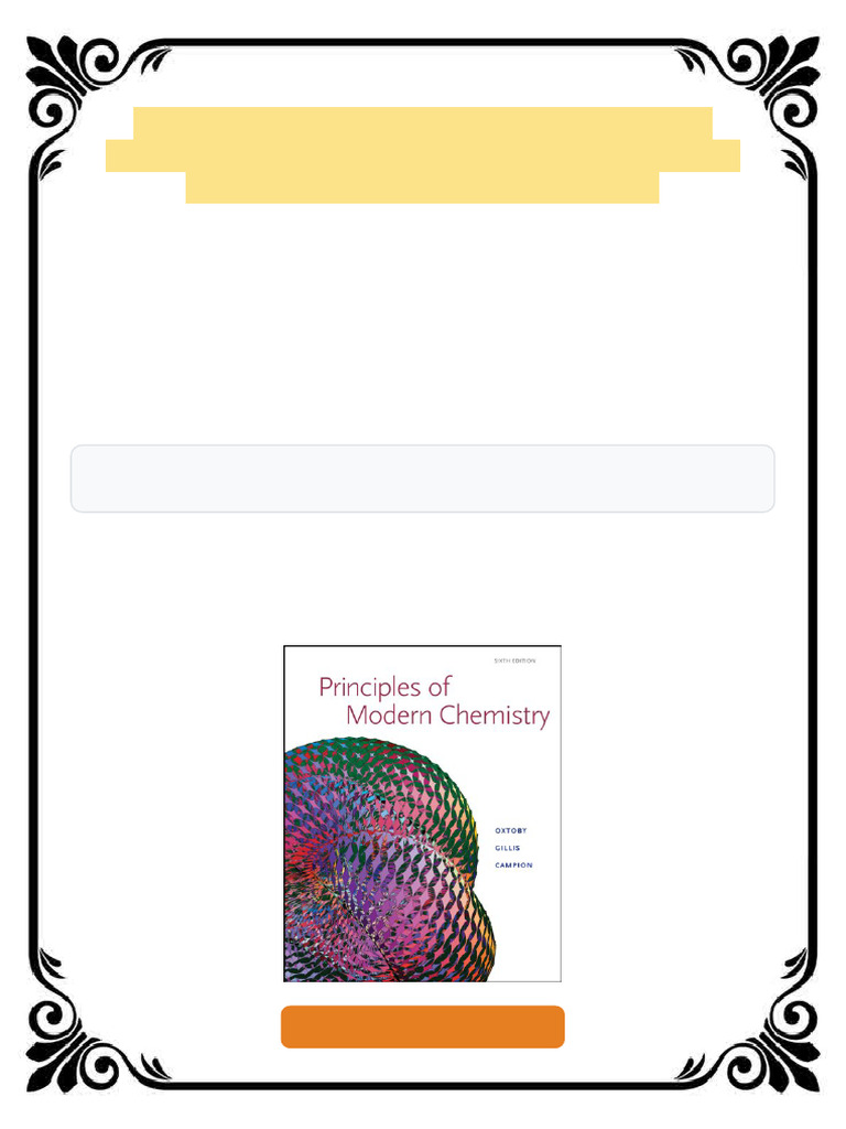 Principles of Modern Chemistry 6th Edition David W.(David W. Oxtoby ...
