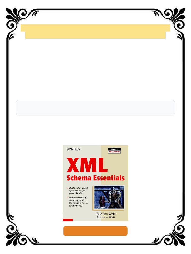 XML Schema Essentials First Edition R. Allen Wyke ebook quick access link | PDF