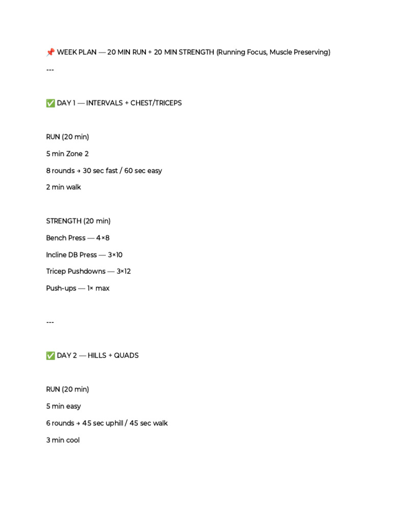 WEEK 3 Plan | PDF