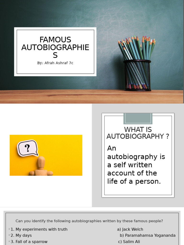 Famous Autobiographies | PDF