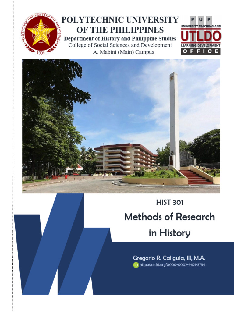 (Enhanced as of 21 Sep 2025) HIST 301 Methods of Research in History ...