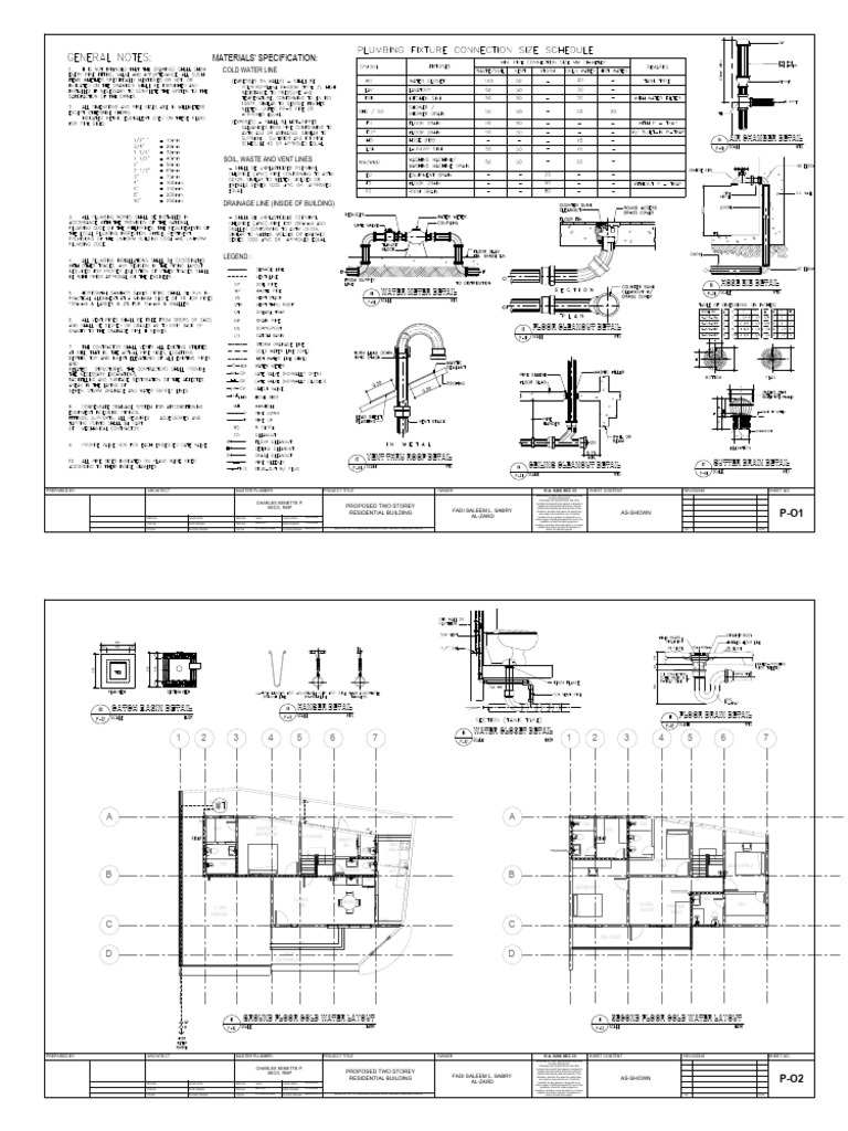 Plumbing And Electrical Plan Pdf Plumbing Hydraulic Engineering