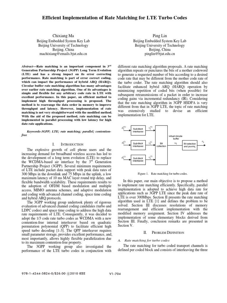 Rate Matching | Download Free PDF | Parallel Computing | Electrical ...