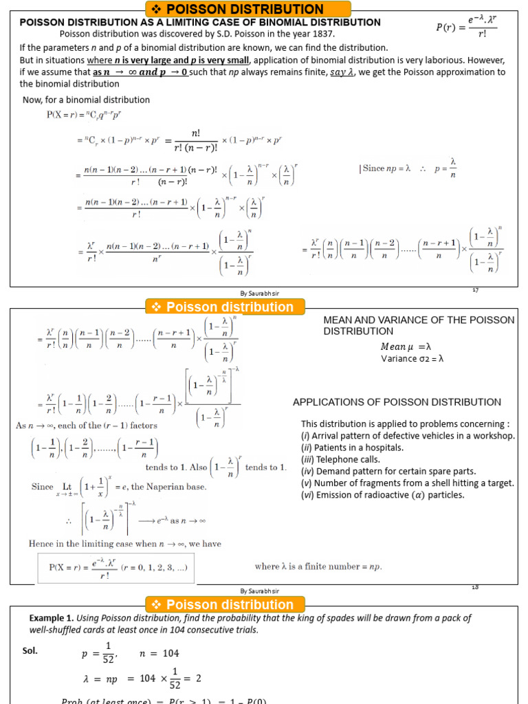 L-73) Poisson Distribution | PDF | Poisson Distribution | Teaching ...