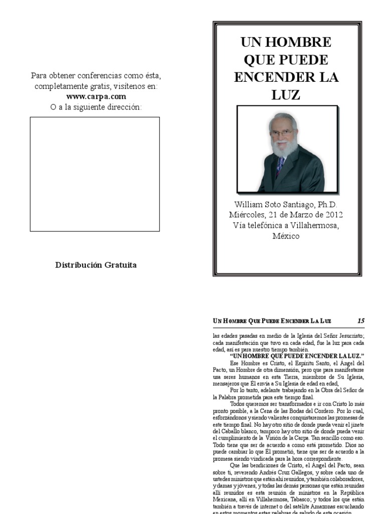 Un hombre que puede encender la luz: Análisis del discurso del Dr. William Soto Santiago sobre ...