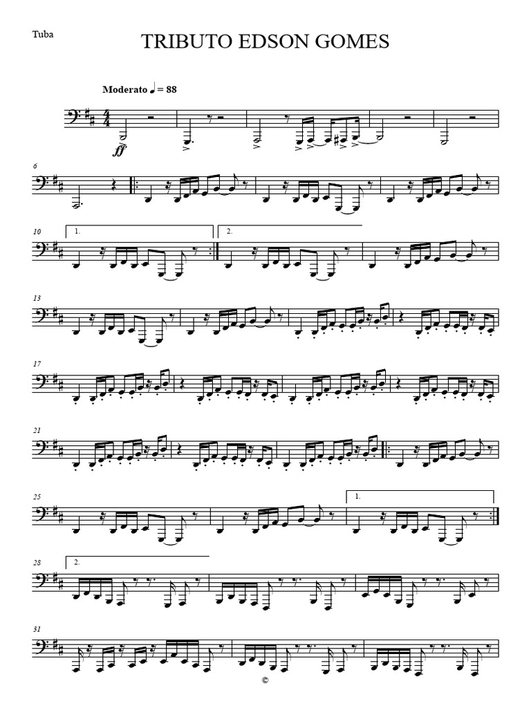 Edson Gomes Tribute Sheet Music | PDF