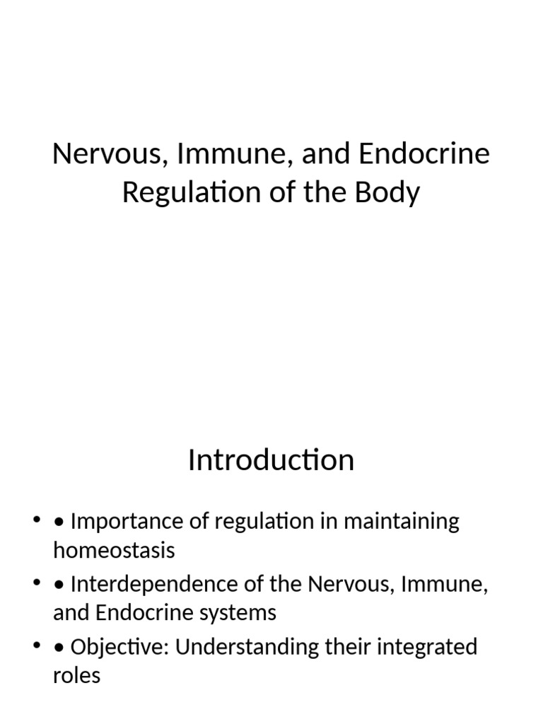 Nervous Immune Endocrine Regulation-1 | PDF | Endocrine System | Immune ...