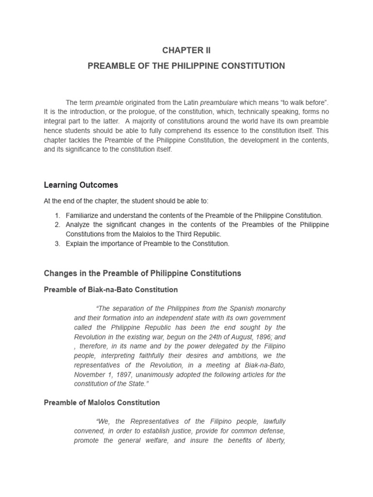 Preamble of the Philippine Constitution | PDF