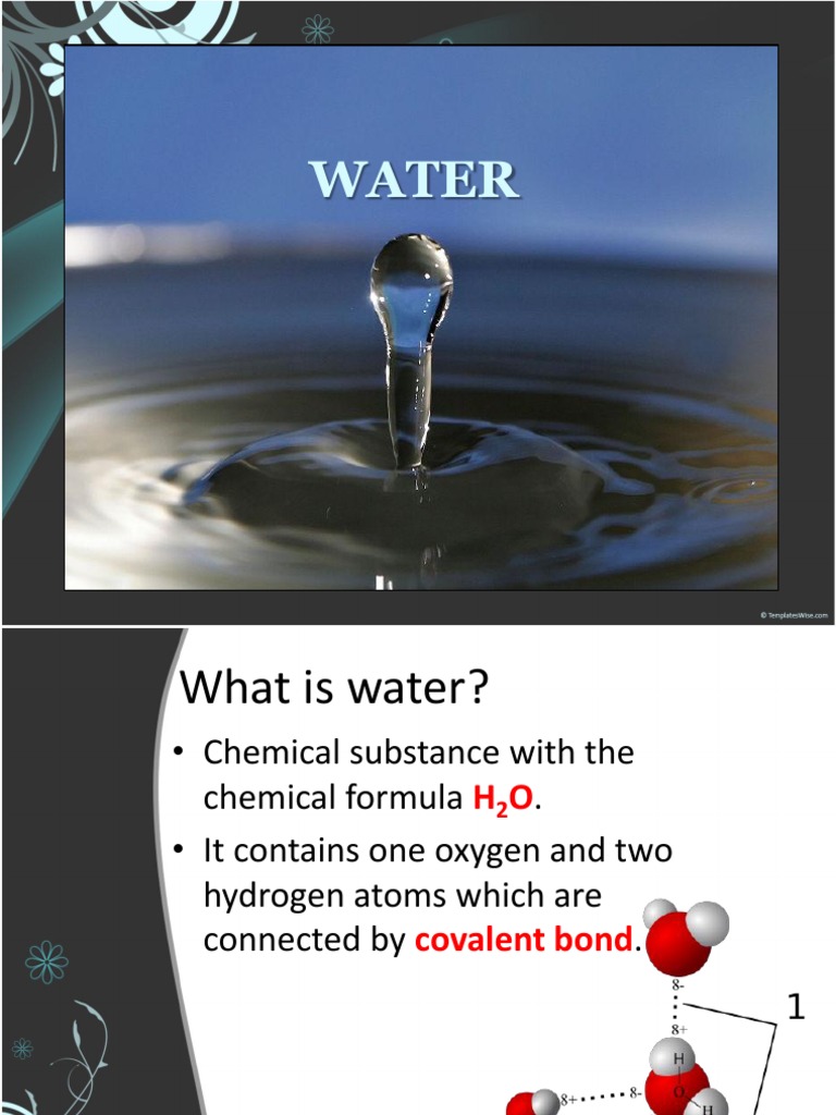 Water | PDF | Properties Of Water | Chemical Bond