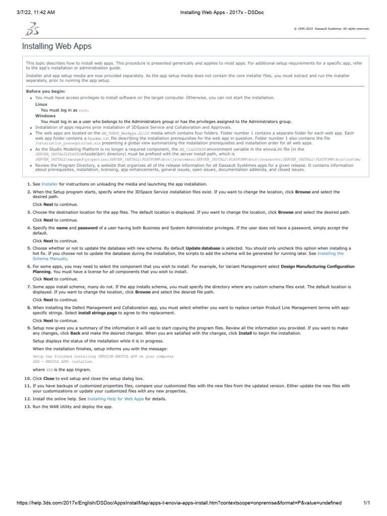 Web Apps Installation Guide 2017 | PDF | Directory (Computing ...