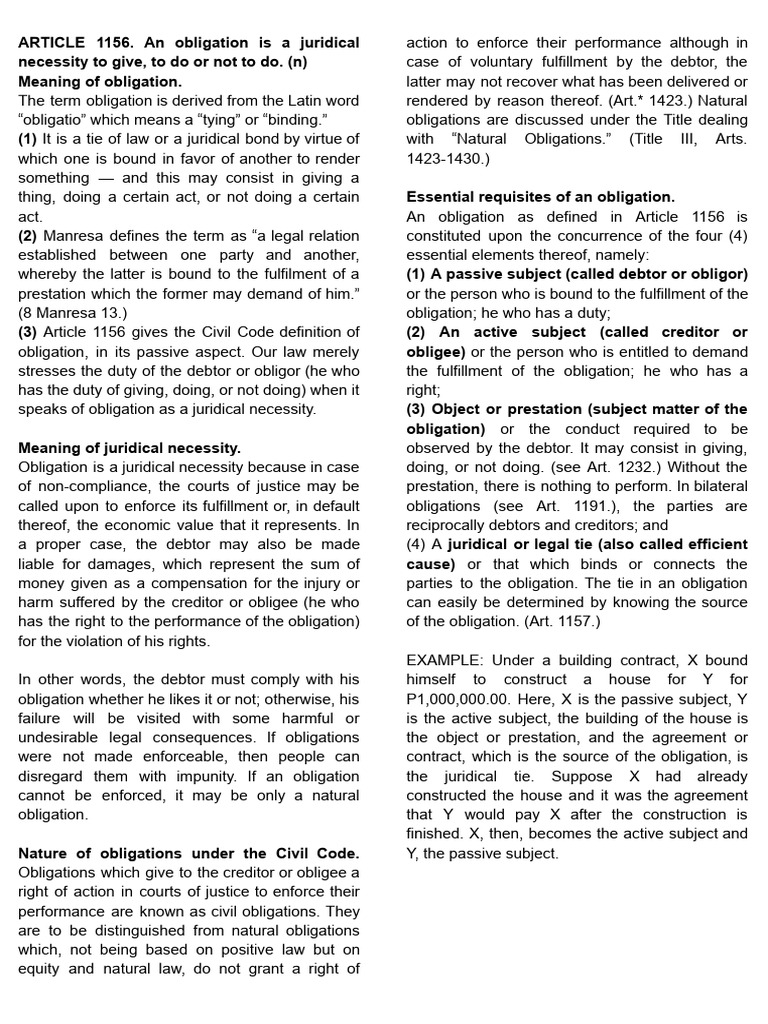 Understanding Legal Obligations Explained | PDF | Law Of Obligations ...
