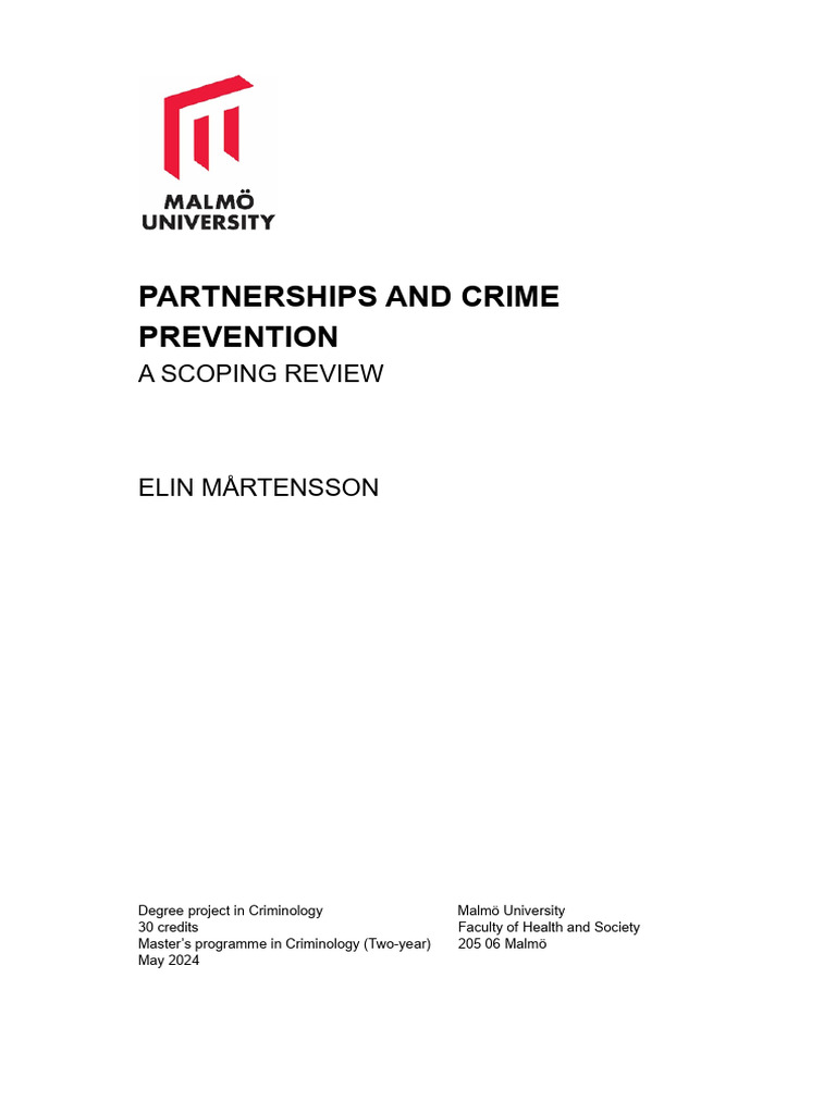 Crime Prevention Partnerships Review | PDF | Crimes | Crime & Violence