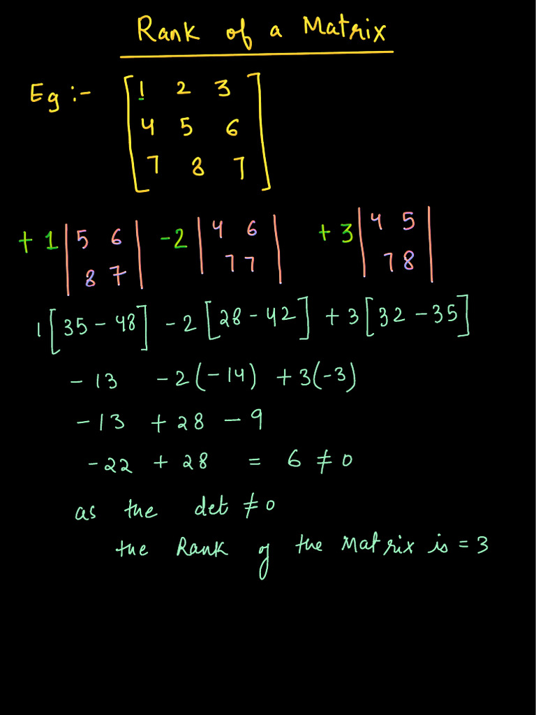 Rank and Gauss Elimination | PDF