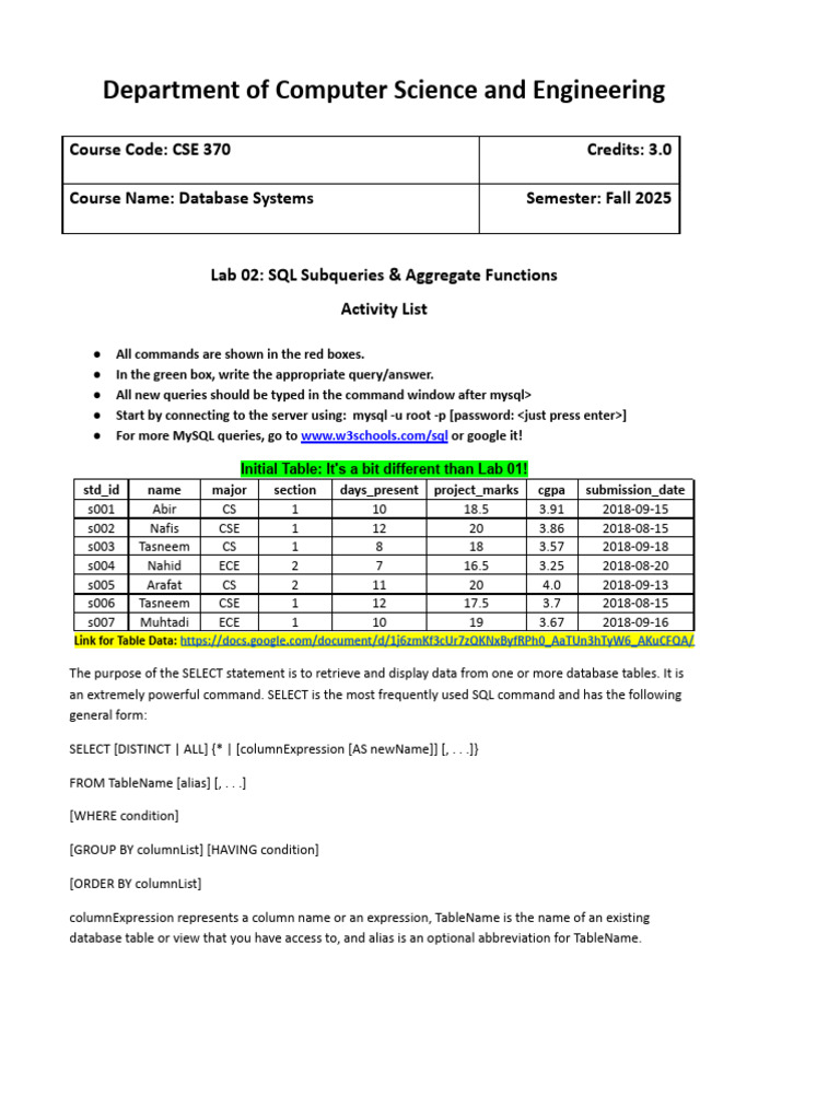 CSE370 Lab02 Sheet [Student View] | PDF | Computer Data | Software Engineering