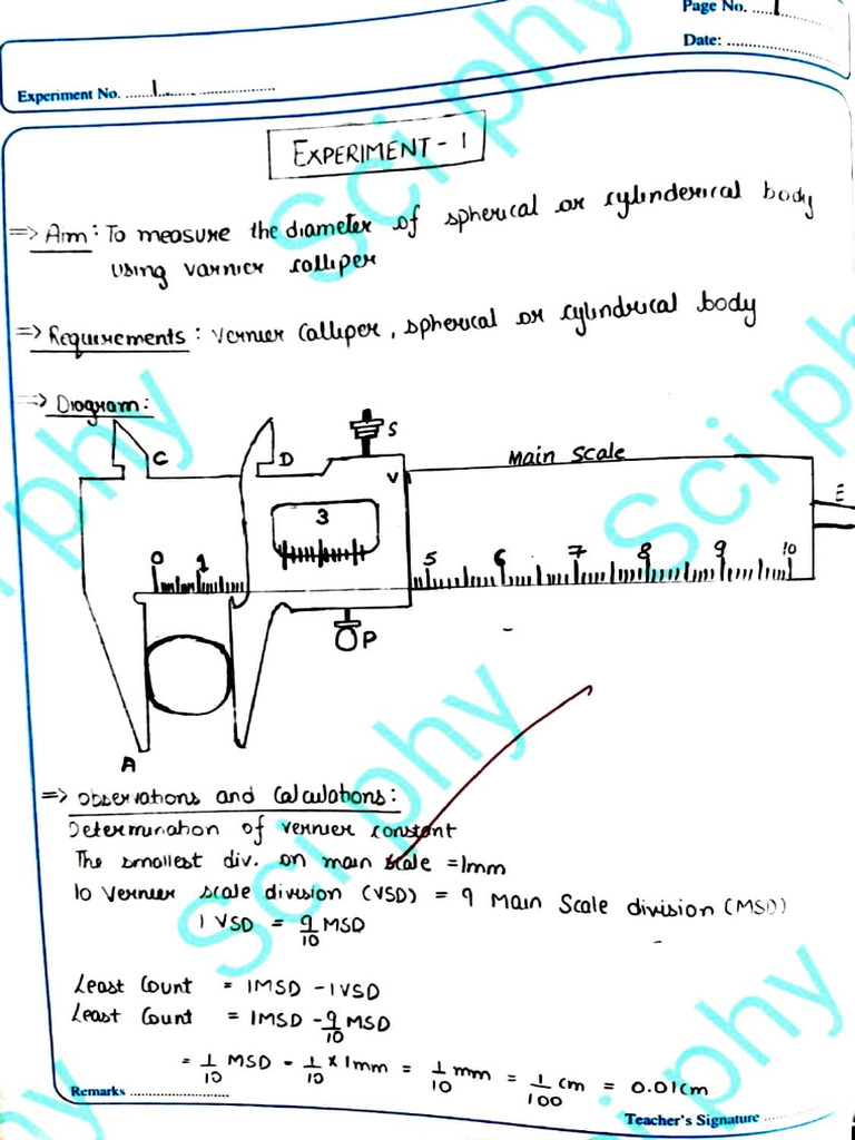 Class 11th Physics Practical File | PDF