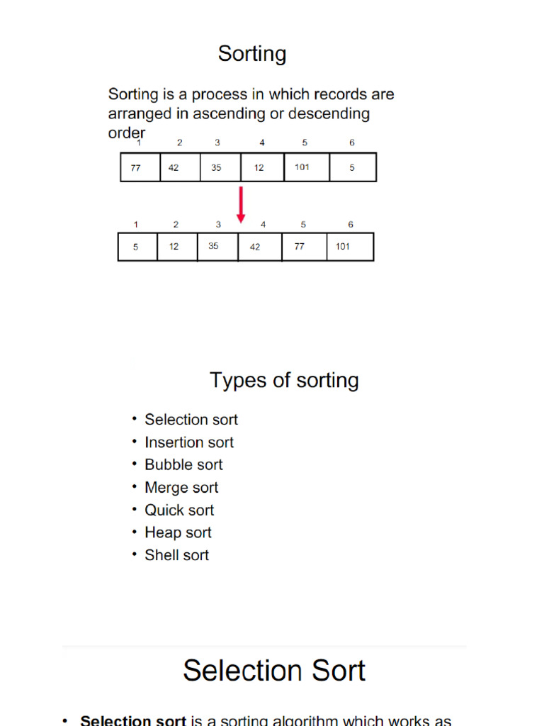 Sorting | PDF