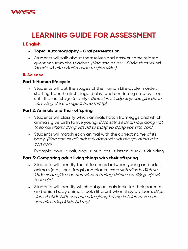 Learning Guide For Summative Assessment | PDF