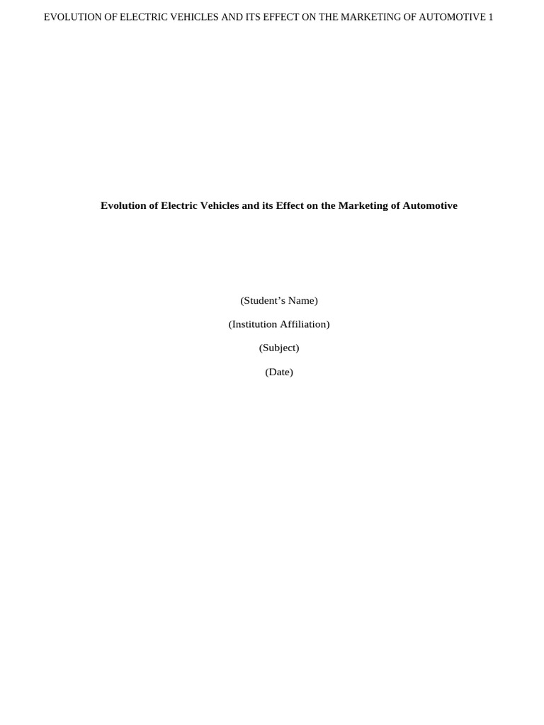 Electric Vehicle QA Revised (APA) | PDF | Electric Vehicle | Electric Car