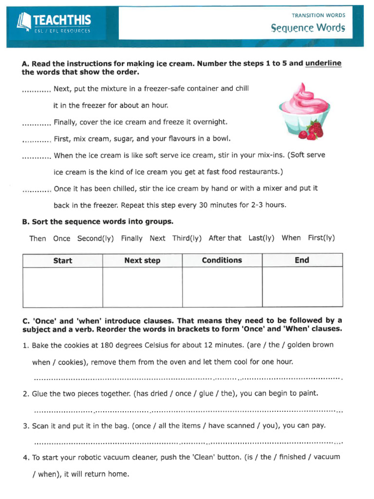 Transition Sequencing Materials | PDF
