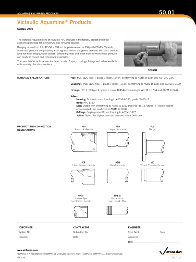 Aquamine 50.01 | PDF | Pipe (Fluid Conveyance) | Screw