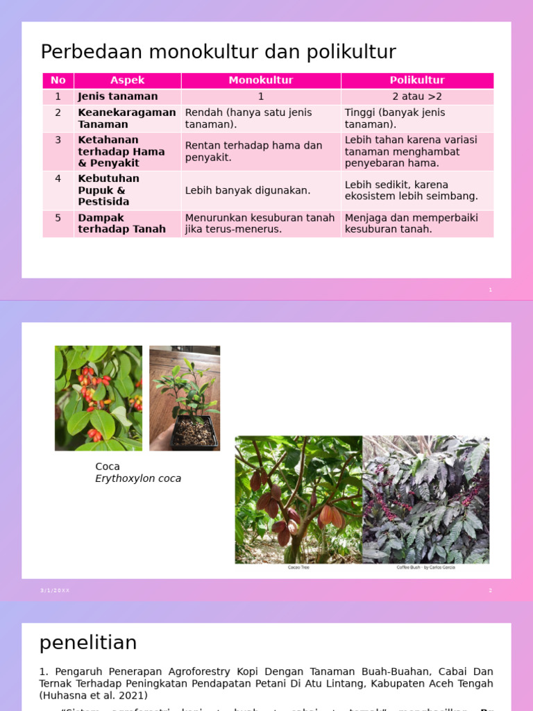 Perbedaan Monokultur Dan Polikultur | PDF