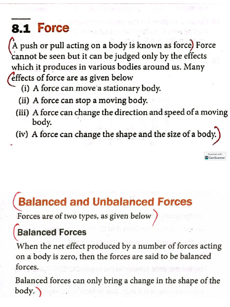 Force and Laws of Motion Running Notes C - 251125 - 165117 | PDF