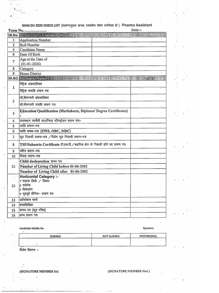 DV Checklist | PDF