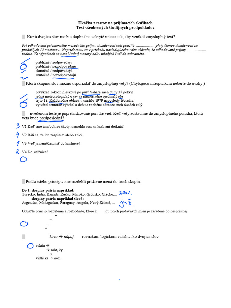 3 VSJP8 Test X3 Exam Riesenie | PDF