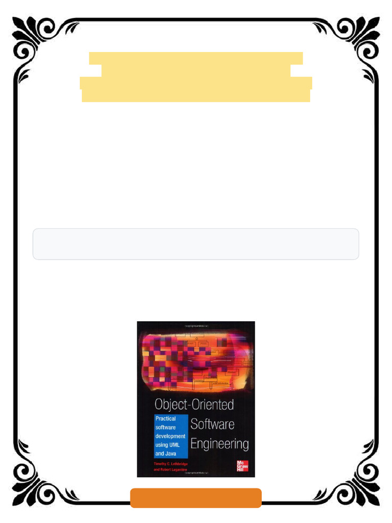 Object Oriented Software Engineering Practical Software Development ...