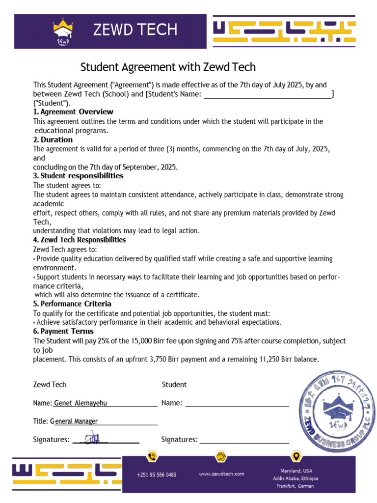 Batch 15 Contract | PDF
