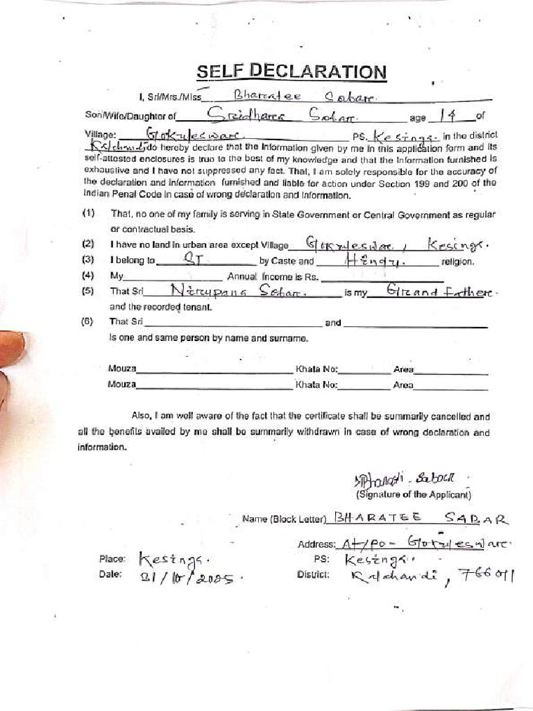 Diclaration Bharatee | PDF