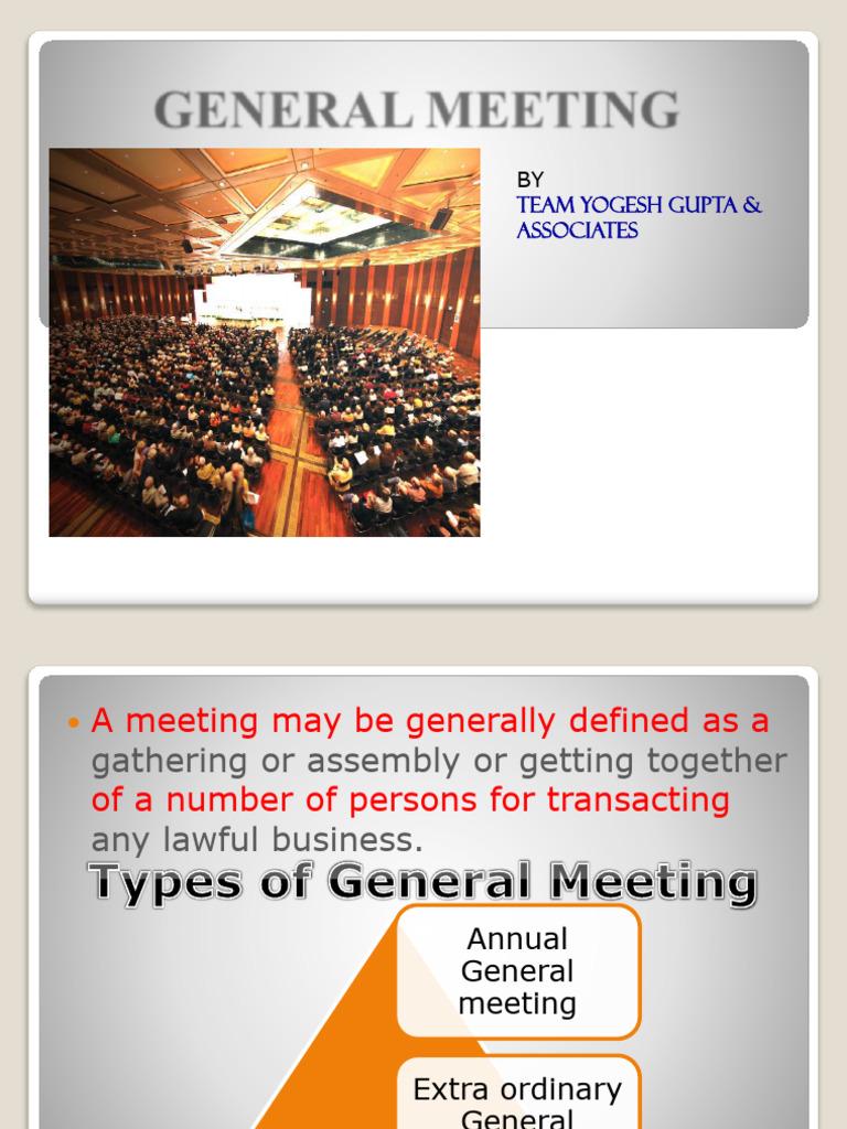 AGM Presentation | PDF | Quorum | Justice
