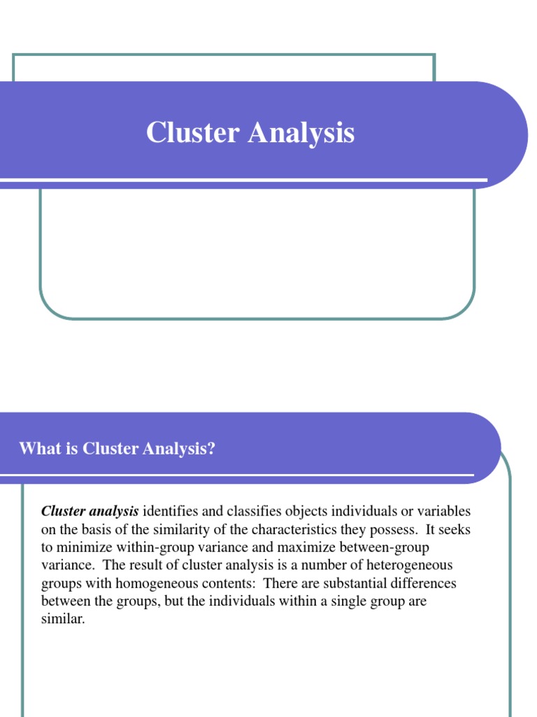 Cluster Analysis | PDF | Fair Trade | Cluster Analysis