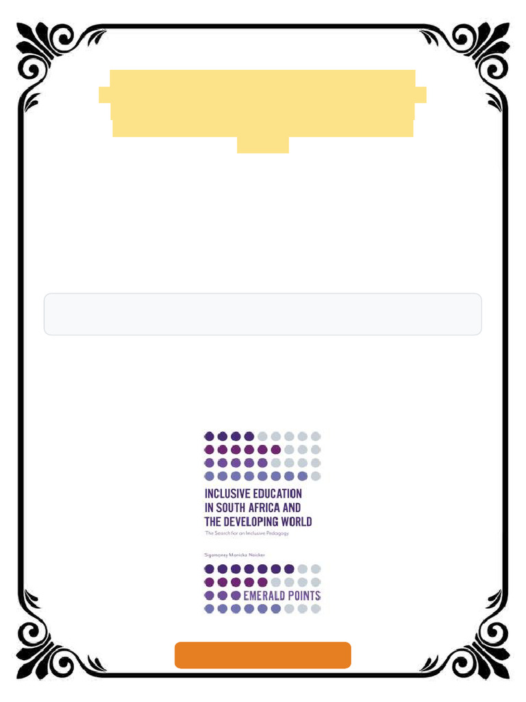 Inclusive Education in South Africa and the Developing World The Search ...