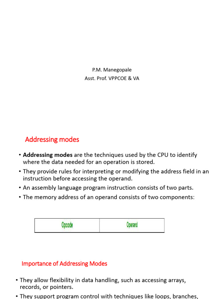 Addressing Modes in COA | PDF | Central Processing Unit | Computer ...