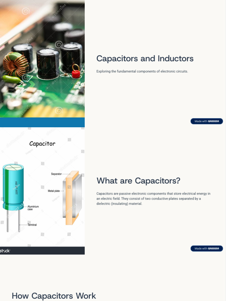 Capacitors and Inductors | PDF | Inductor | Capacitor