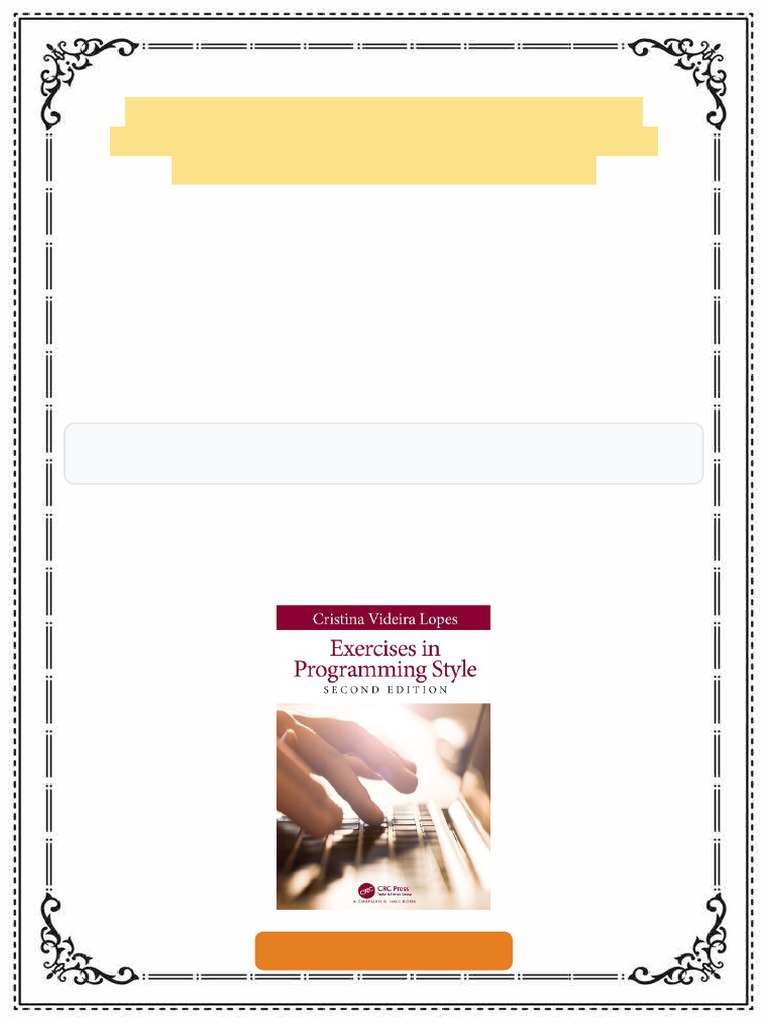 Exercises in Programming Style 2nd Edition Cristina Videira Lopes eBook digital collection | PDF ...