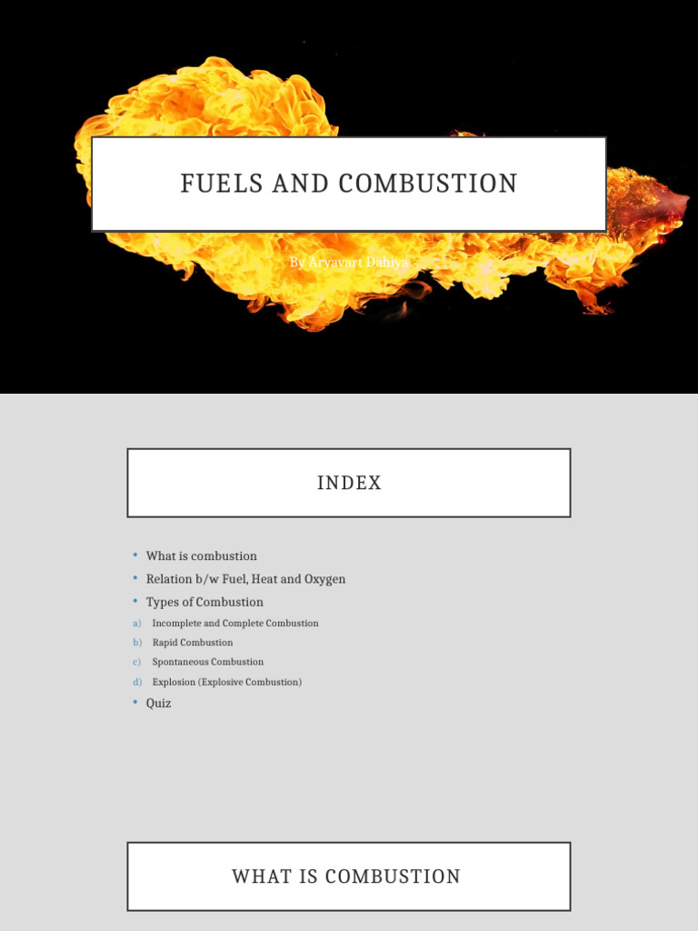 Understanding Combustion Types and Fuels | PDF | Combustion | Fuels