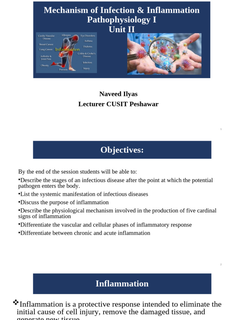 Unit # 02 Mechanism of Infection & Inflammation | PDF | Inflammation ...