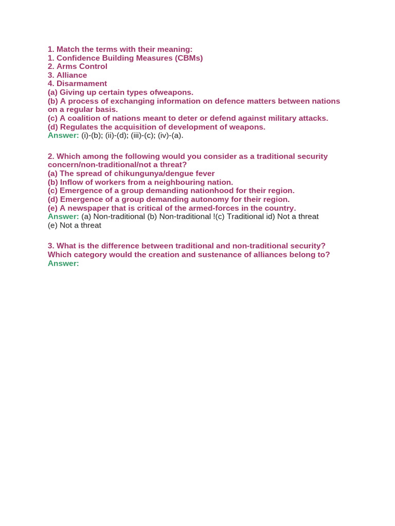 Security Concepts: Traditional vs Non-Traditional | PDF | Treaty On The ...