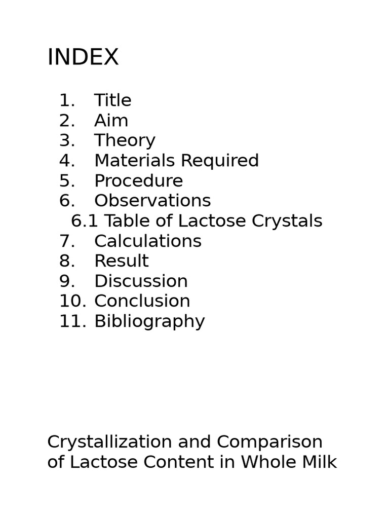 Lactose Crystallization in Milk Samples | PDF | Milk | Powdered Milk