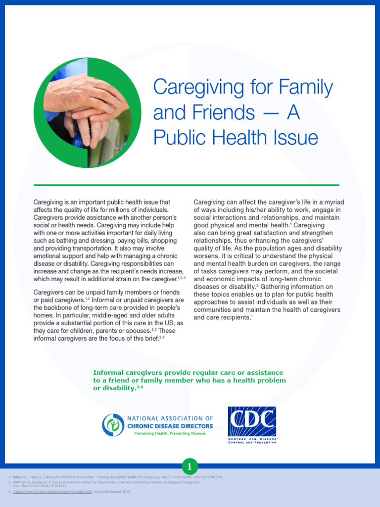 CDC Caregiving 2018 | PDF | Caregiver | Southern United States