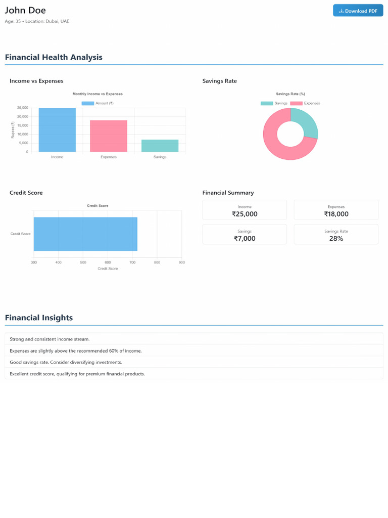 Financial Health Report | PDF