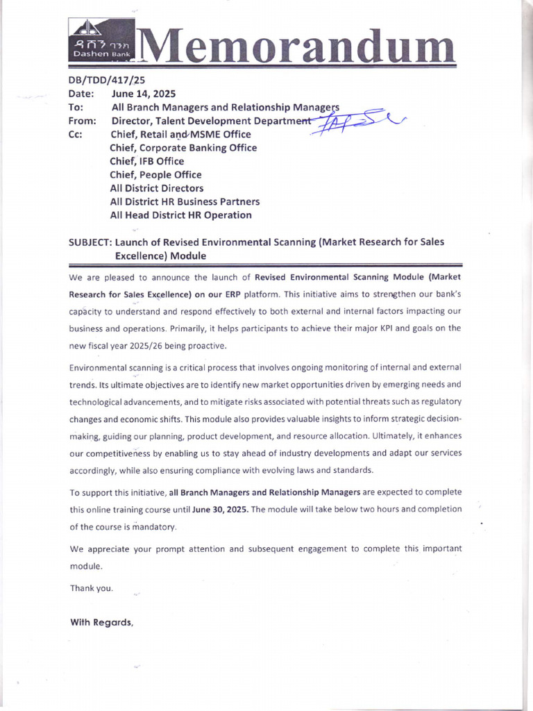 Launch of Revised Enviromental Scanning (Market Research For Sales ...