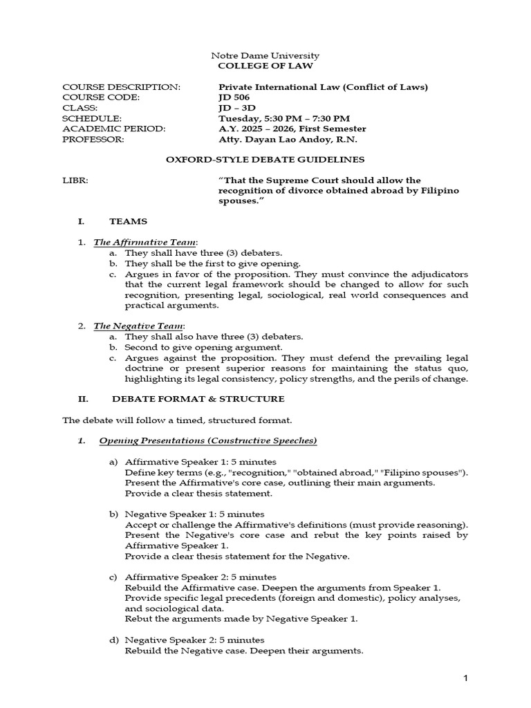 Rubrics For Debate On COL 1 | PDF | Argument